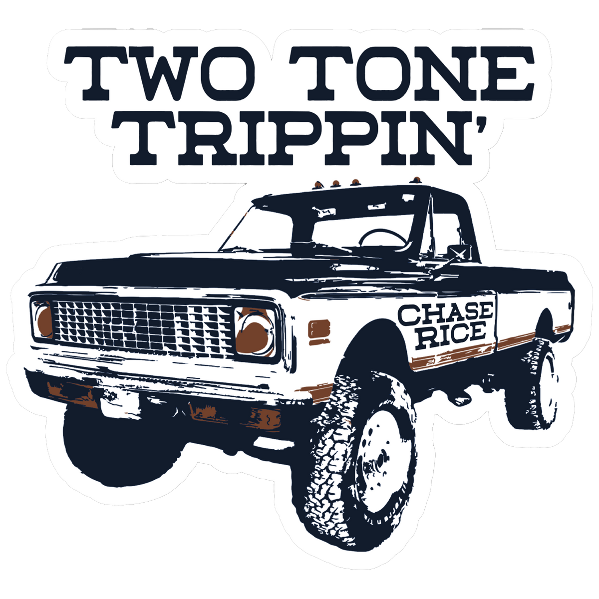 Chase Rice 2025 Two Tone Trippin' Sticker | Chase Rice Official Merchandise